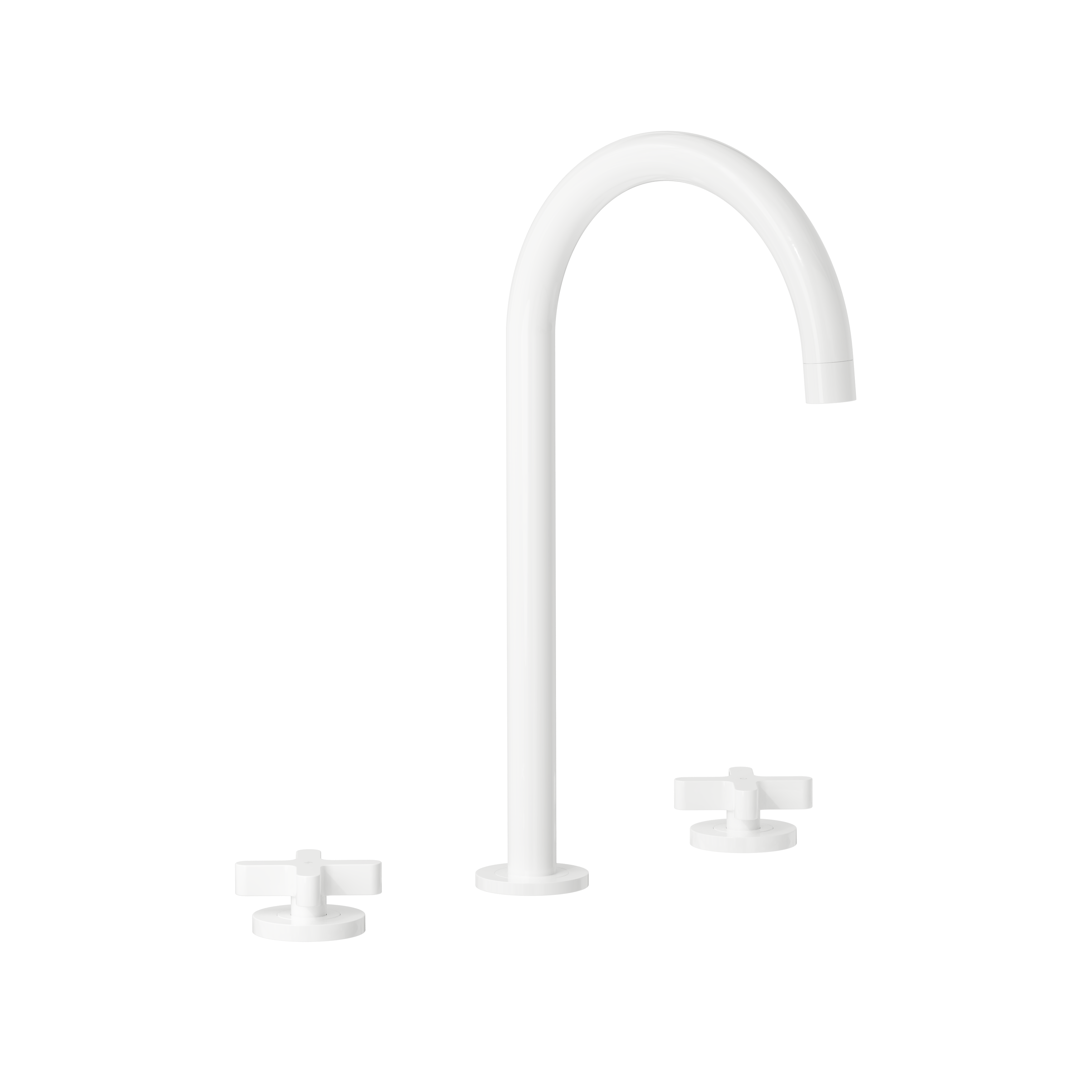 Cross Assembly Bench Mounted Set - White | ABI Interiors